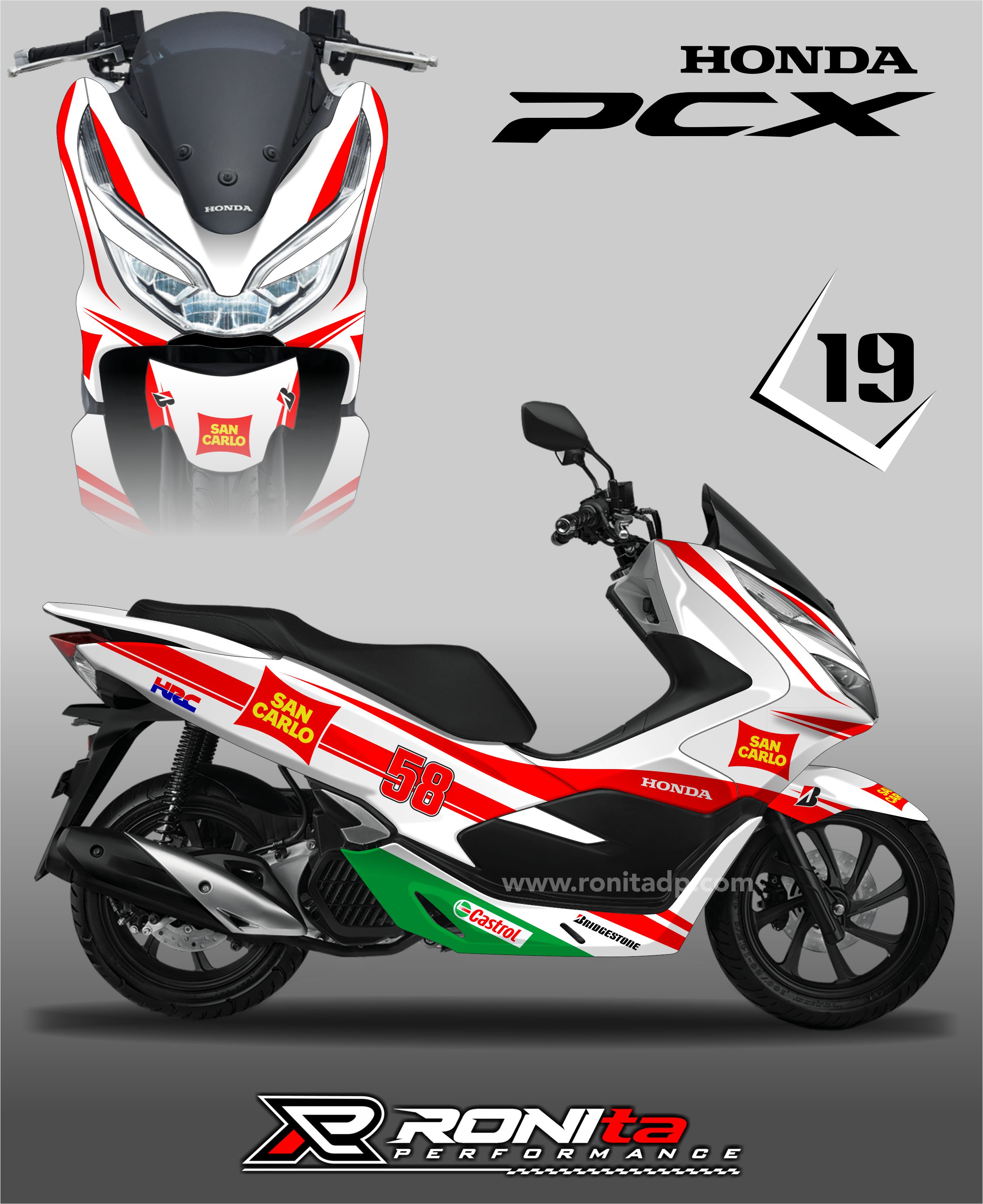 Decal Fullbody Honda PCX150
