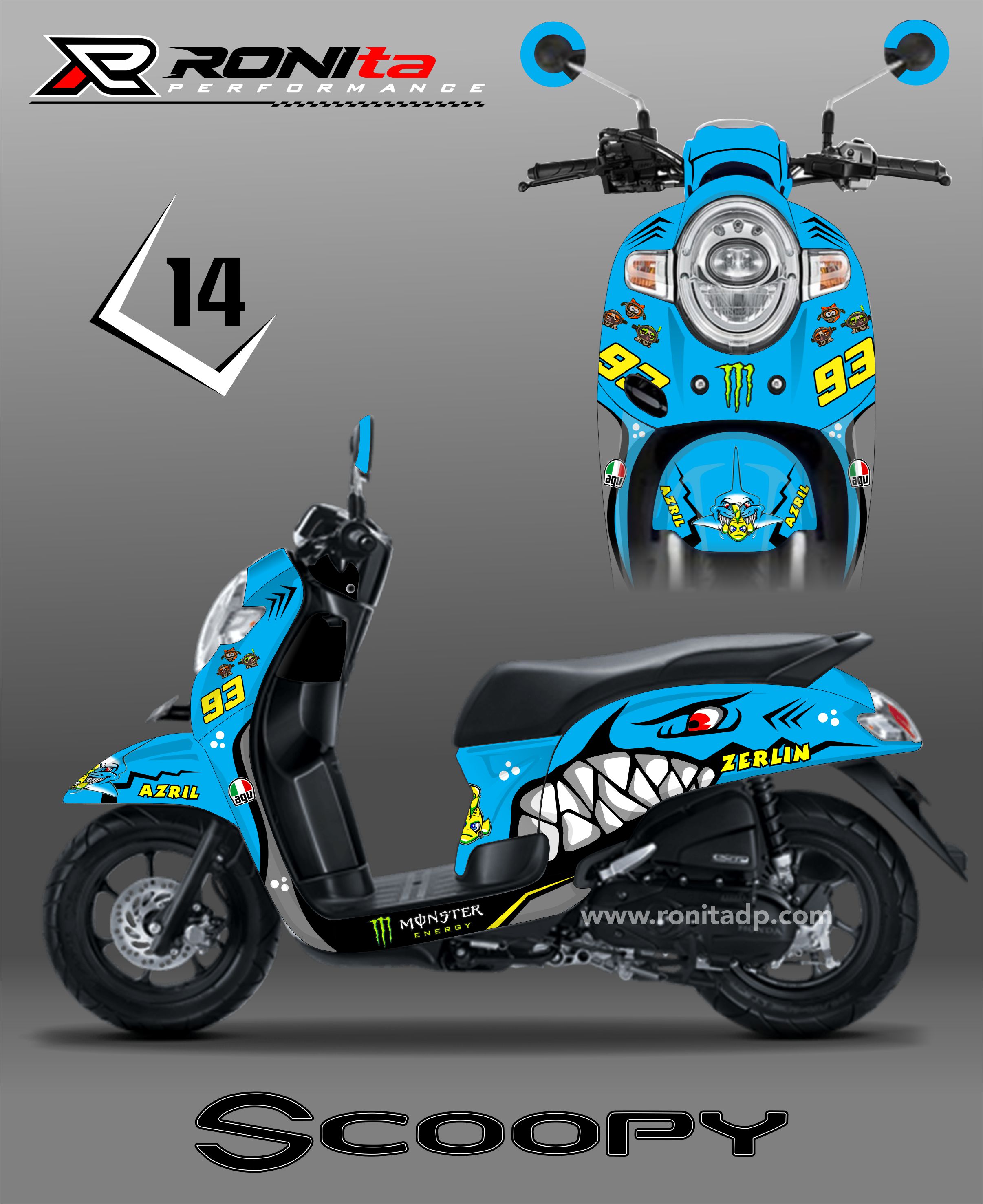 Decal Fullbody Honda Scoopy