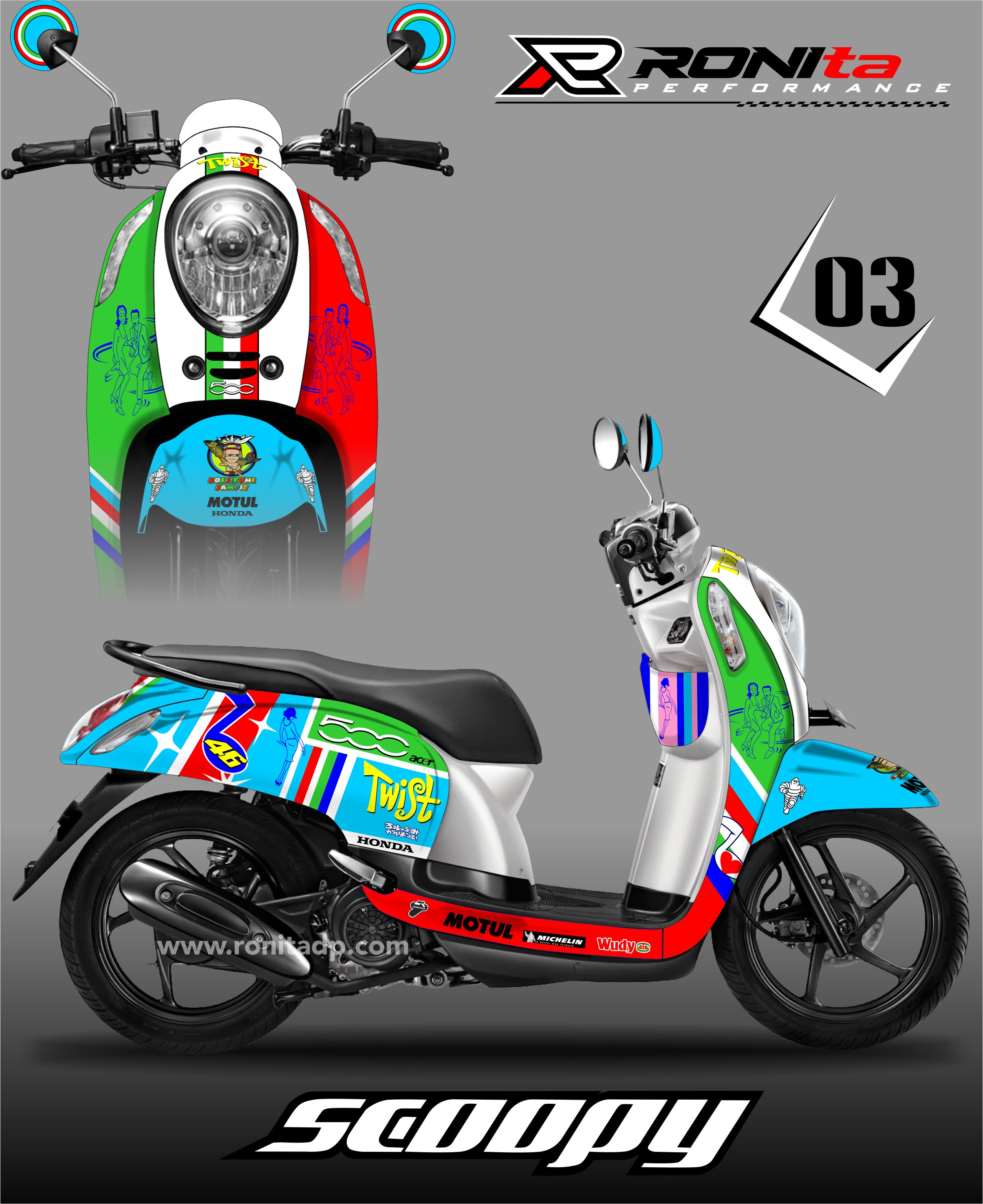 Decal Fullbody Honda Scoopy