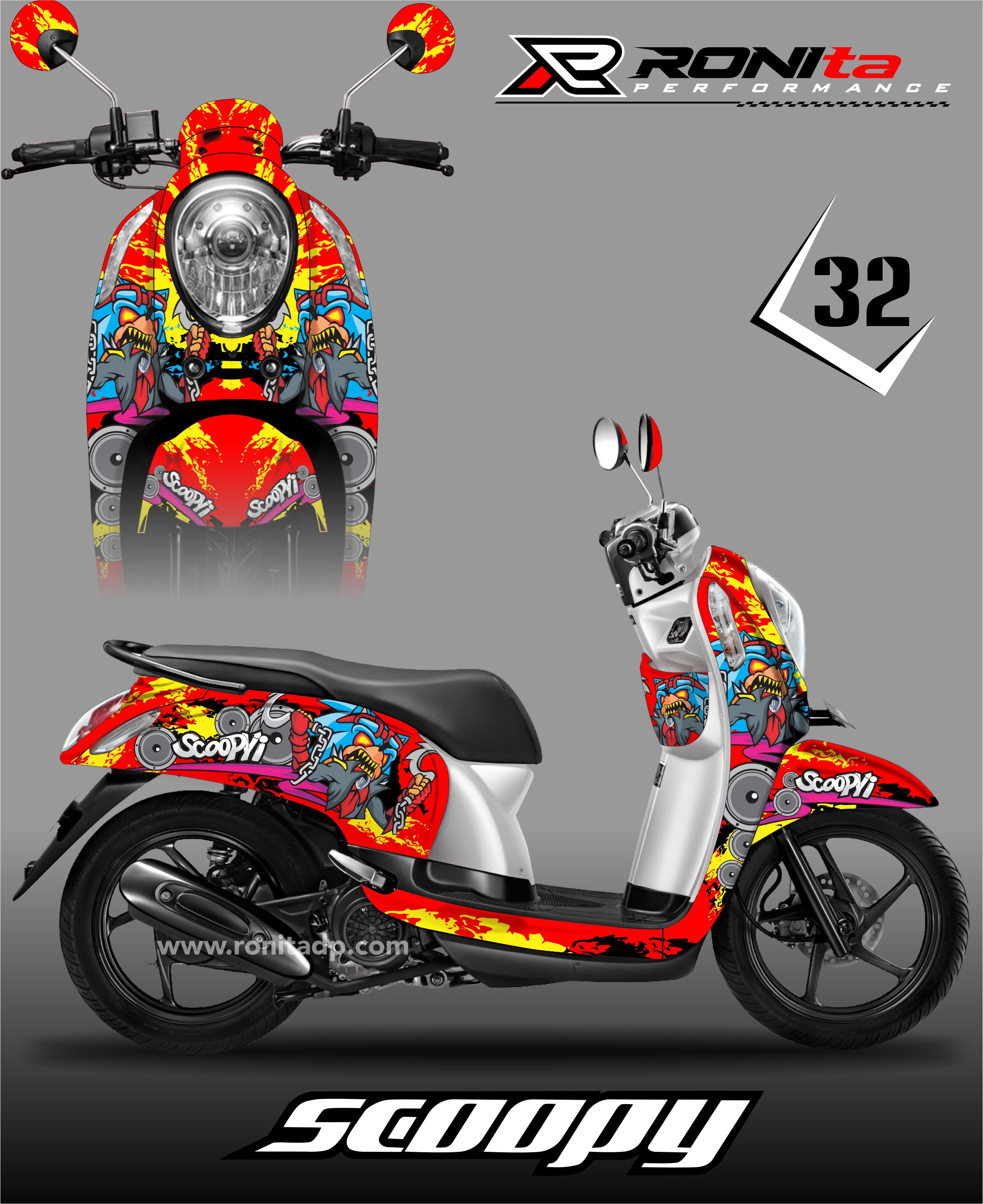 Decal Fullbody Honda Scoopy