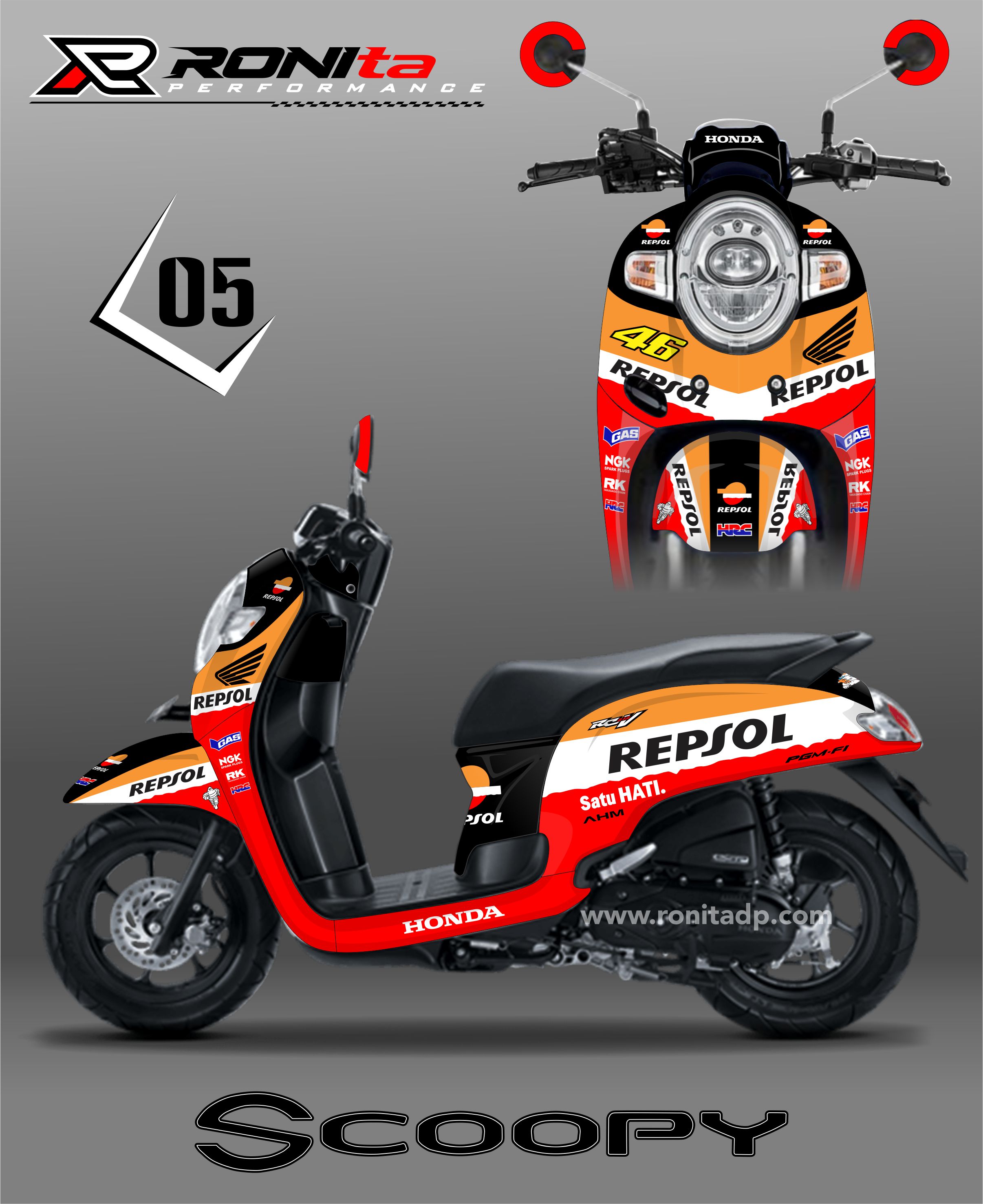 Decal Fullbody Honda Scoopy