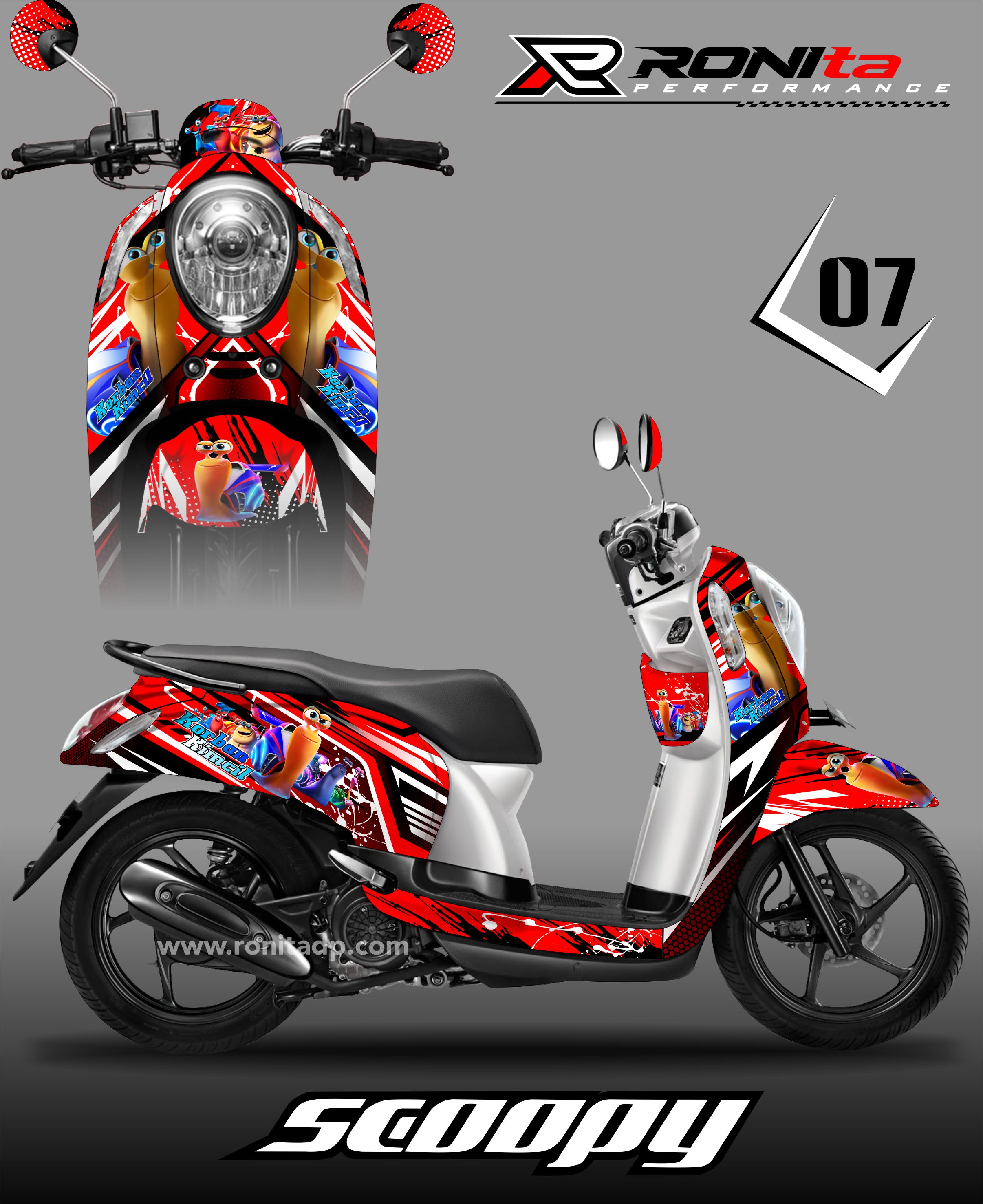 Decal Fullbody Honda Scoopy